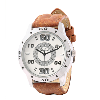 Buy Mark Regal Stylish Brown Leather Strap Men' Wrist Watch Online ...