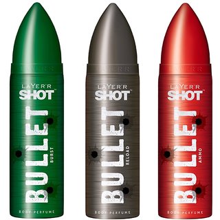 Buy Layer'r Shot Bullet Burst, Reload and Ammo Deodorant body Spray-For ...