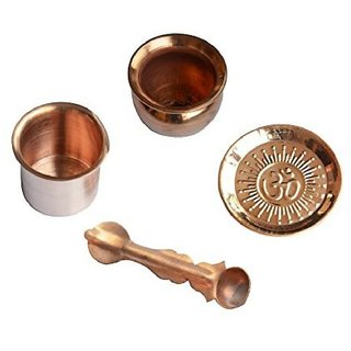 Buy Odishabazaar Copper Puja Items - Combo Of 4 Pieces (Kalash/Lota ...