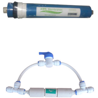 Buy AWS Membrane 75 GPD for RO Water Filter Purifiers + Manual Flush ...