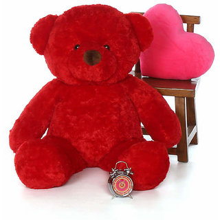 Buy ToYBULK- Life Size Red Color Stuffed Teddy Bear 4 Ft /120 cm (Made ...