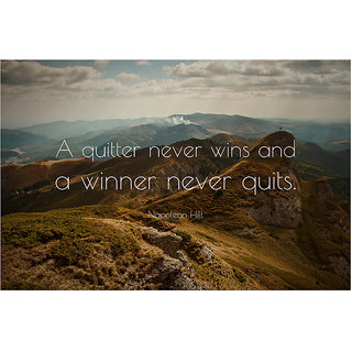 Buy Posterskart Winners Never Quit Motivational Quote Poster (12 x 18 ...