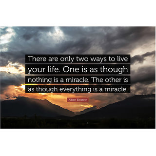 Buy Posterskart Miracle Albert Einstein Quote Poster (12 x 18 inch ...