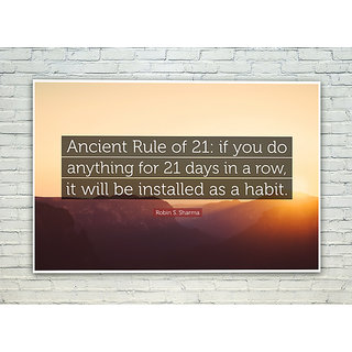 Buy Posterskart 21 Days Rule Poster (12 x 18 inch) Online @ ₹199 from ...