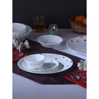 Buy Corelle Vive Range Polka Dottie 30 Pcs Dinner Set Online @ ₹13260 ...