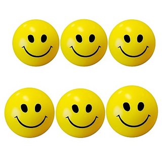 Set of 6 Pcs - Smiley Face Squeeze - Anti-Stress Ball, Perfect Toy for ...