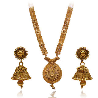 Buy Samarth Fashion Jewellery Gold Plated Antique multi strand Necklace ...