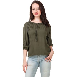Buy woman green top Online @ ₹439 from ShopClues