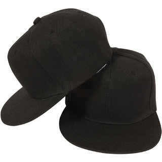 Buy PLAIN Black Cap For Men/Snapback Cap/ Baseball Caps/ Hip Hop Cap ...