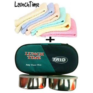 Buy Lunch Box and 6 Towel Combo Offer Online @ ₹299 from ShopClues