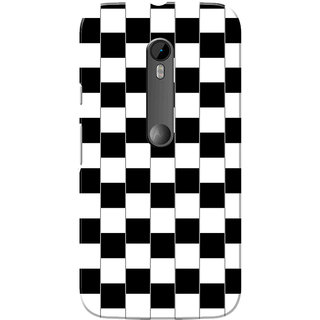 Buy Moto G3 Case, Moto G Turbo Case, Uneven Chess Texture Slim Fit Hard ...