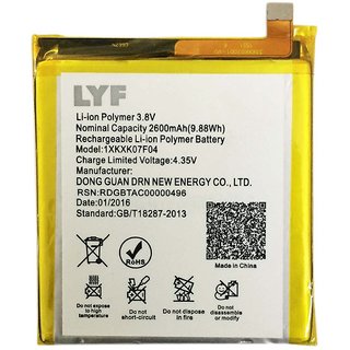 Buy 100 Percent Original LYF Wind 4S F04 1XKXK07F04 Battery 2600mAh ...