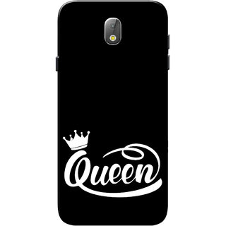 Buy Samsung J7 Pro Case, Queen Black White Slim Fit Hard Case Cover ...