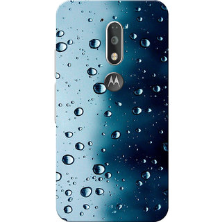 Buy Moto G4 Plus, Moto G4 Case, Water Droplets Blue Black Slim Fit Hard ...