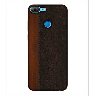 Buy For Huawei Honor 9 Lite grey leather pattern ( leather pattern ...