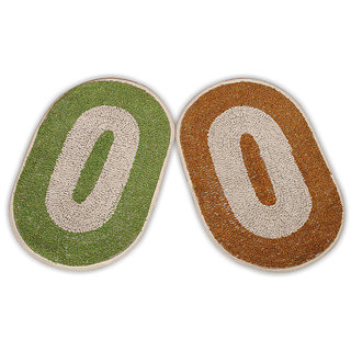 Buy K Decor Pack of 2 Oval Shaped Door Mat (14x21) Online @ ₹85 from ...