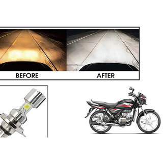 Buy Himmlisch Silver Missile Hi Low Beam H4 Bike Bulb Motorcycle LED Headlight Bulb For Hero ...