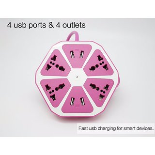 Buy Universal 4 USB Plug Socket Power Extension Box Socket For Smart ...
