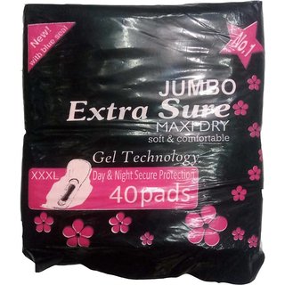 Buy White World JUMBO Extra Sure Sanitary Pad XXXL Size For Women And ...
