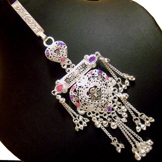 Beautiful Silver Plated Saree Challa Waist Keyring/key chain