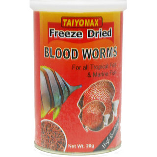 Frozen Freeze Dried Blood Worms Aquarium Marine Fish Feed Food 20g