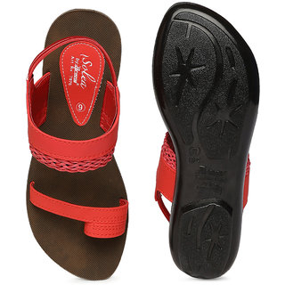 Buy Paragon-Solea Women's Red Slippers Online @ ₹269 from ShopClues