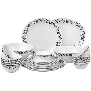 Buy Cello Imperial Vinea Opalware Dinner Set, 27 Pieces, White Online @ ₹2879 from ShopClues