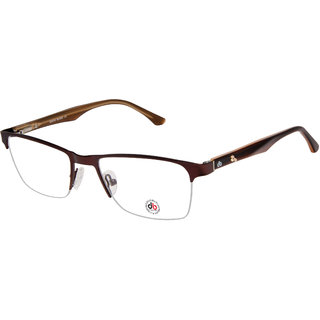Buy David Blake Brown Half Rim Rectangular Spectacle Frame Online ...