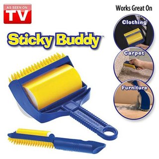Buy Sticky Buddy Reusable Washable Lint Cleaning Roller Brush Fluff Fur ...