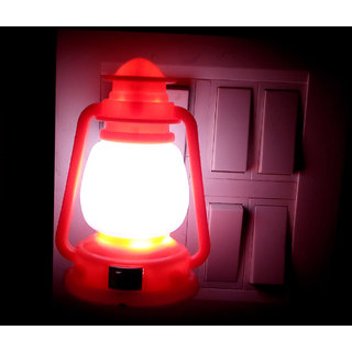 Buy Cocodoes LED Night Lamp With ON-OFF Batton Wall Laltain (Orange ...