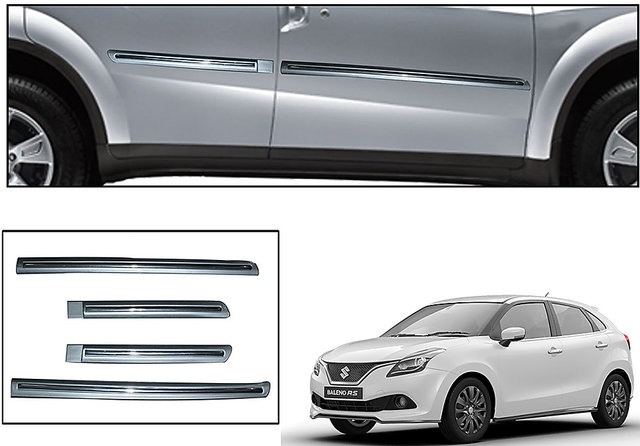 Buy Autonity Side Beading Chrome Plated SILVER For Maruti Suzuki New Baleno Online 1319 from ShopClues