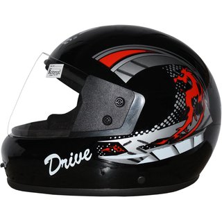 Buy Full Face ISI Mark Solid Plastic Helmet With Visor Online @ ₹499 ...