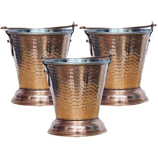 Buy Kuber Industries Handmade Hammered Copper Steel /Copper Gravy ...