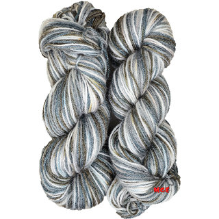 Buy M.G Multi Grey 400 gm hand knitting Soft Acrylic yarn hank wool ...