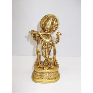 Shop Ancient Artifacts Brass Gift Item Statue Krishna Standing Online ...