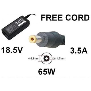 HP COMPAQ Laptop Adapter 65 Watts Small Pin 18.5v/3A