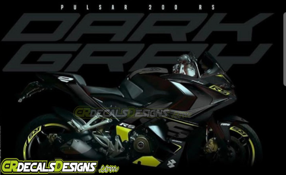 Buy CR Decals PULSAR RS 200 Custom Decals/Stickers/Wrap Full Body DARK ...