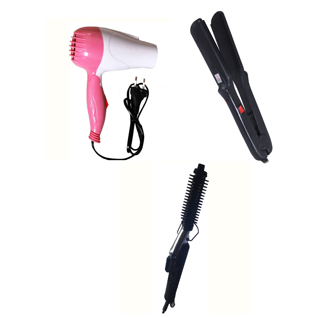 Buy GAURAV MART Combo of Hair Dryer NV-1290, Hair Straightener 522 and ...