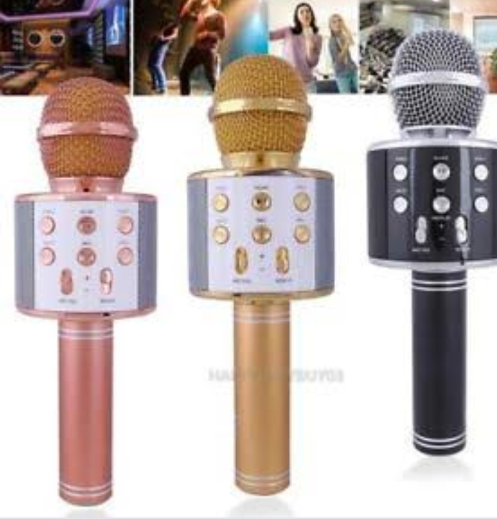 Buy WS-858 Wireless Karaoke Handheld Microphone USB KTV Player Bluetooth Mic Speaker Online ...