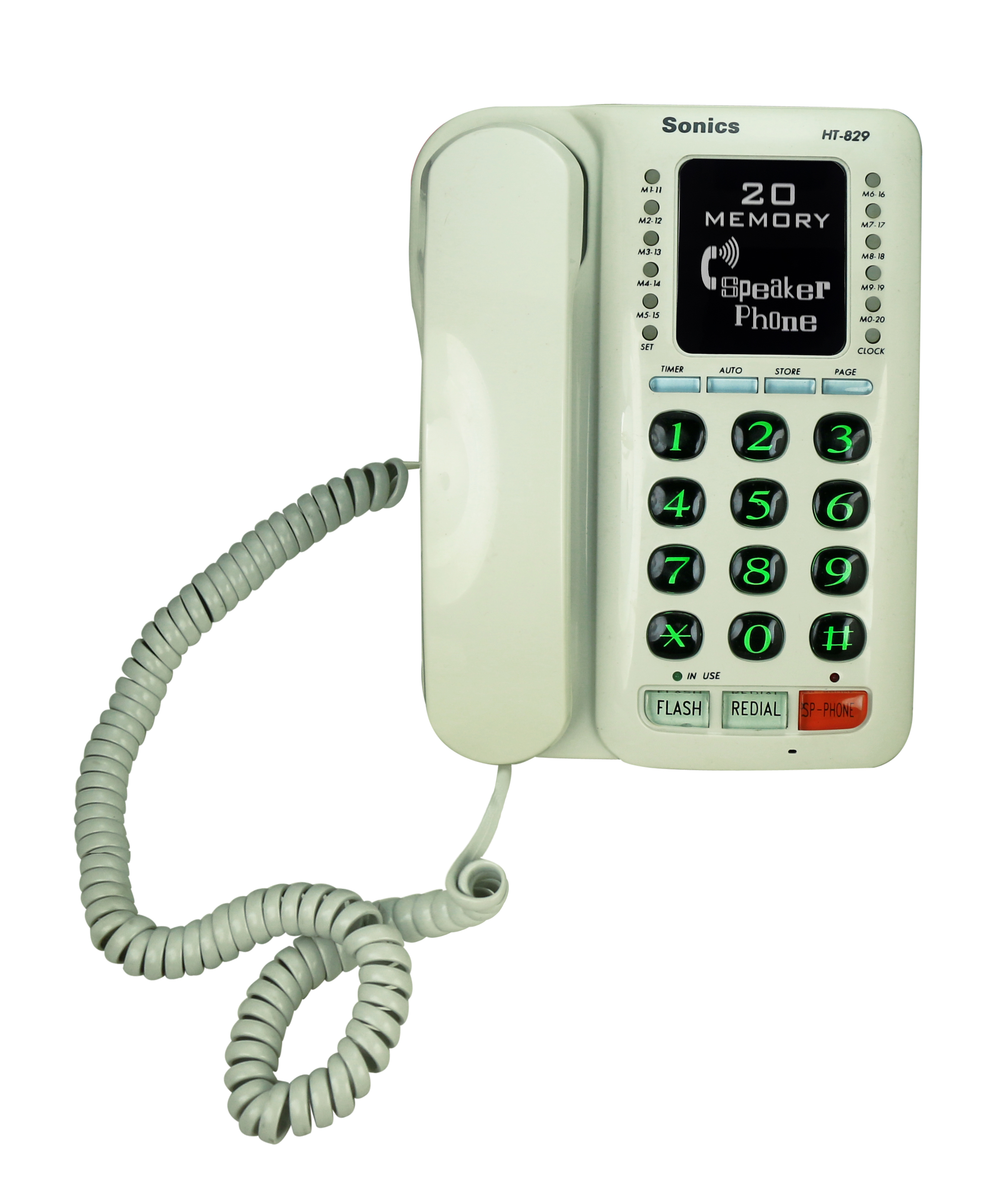 Buy Sonics 20 Memory Hand's Free Speaker Phone (HT-829) Online @ ₹599 ...