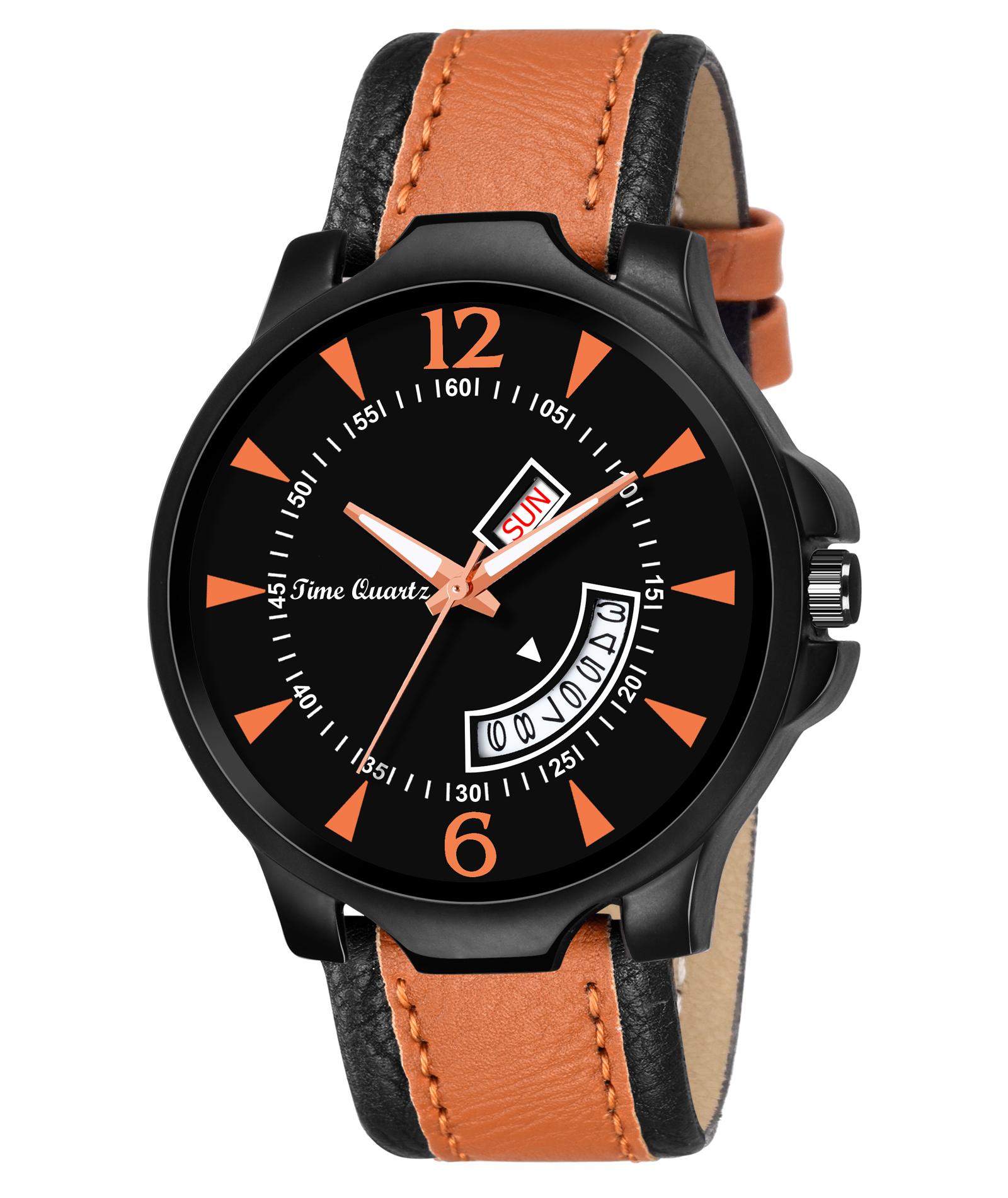 Buy Time Quartz TF894 Black Day and Date Watch For Men Online @ ₹399 ...