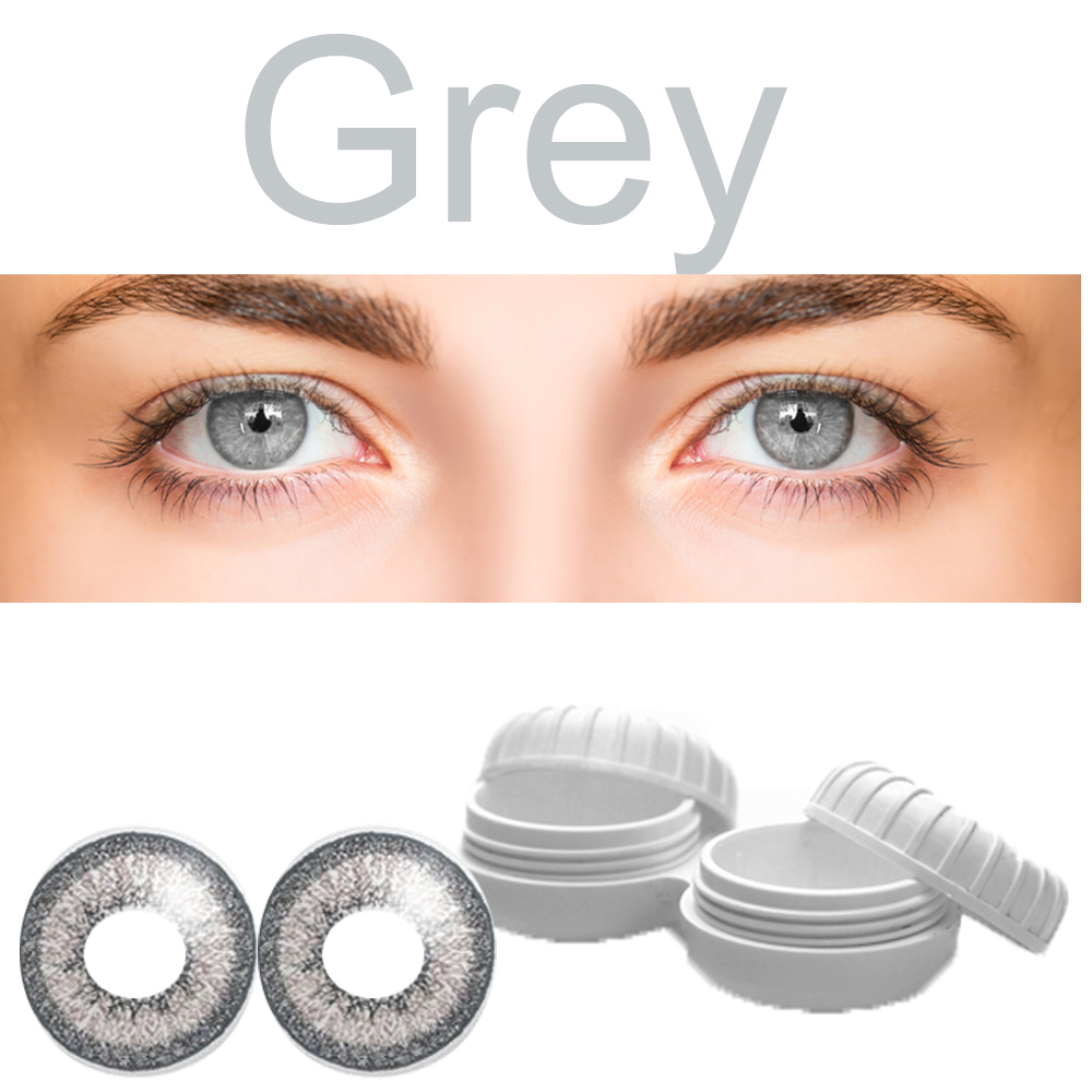 Buy TruOm Gray Colour Monthly(Zero Power) Contact Lens Pair Online ...