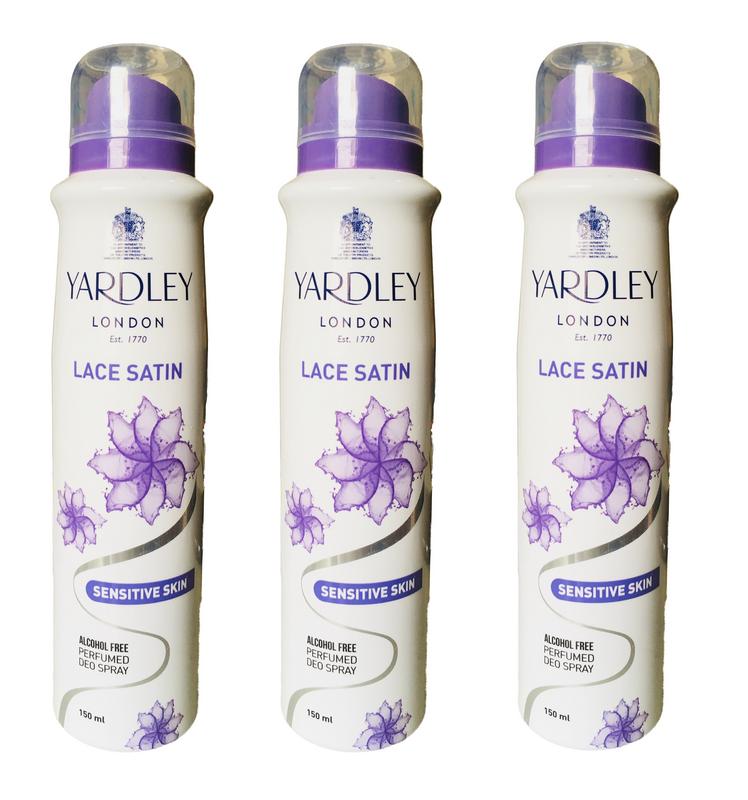 Buy Yardley London Lace Satin Sensitive Skin Alcohole Free Perfumed Deo ...