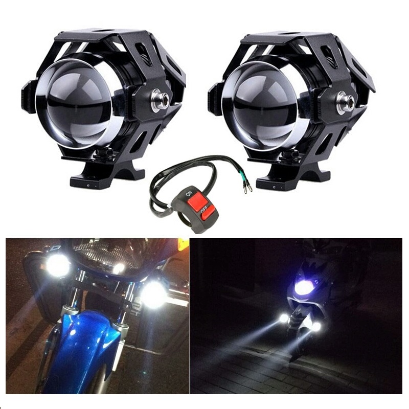 Buy KunjZone 2Pcs 15w 3000Lm Bike Fog Light Projector Auxiliary Lamp ...