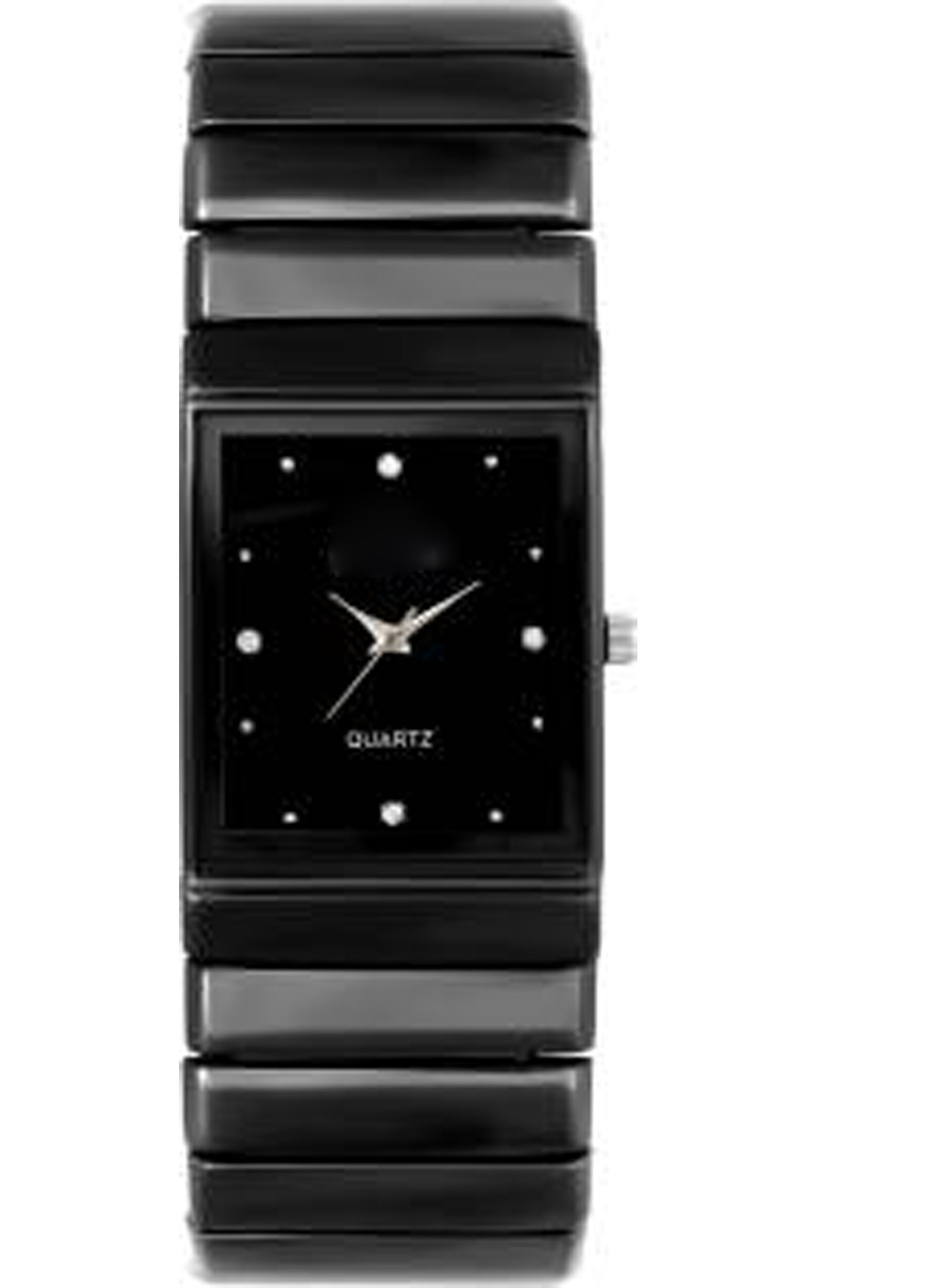 Buy True Colors Black Rectangle Dial Metal Strap Analog Watch For Men ...