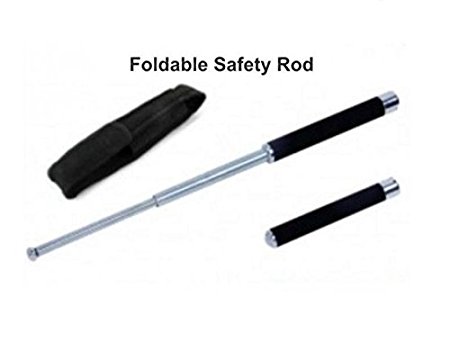 Buy 26'' FOLDING ROD IRON STICK PADDED HANDLE SECURITY GUARD GIRLS SELF ...