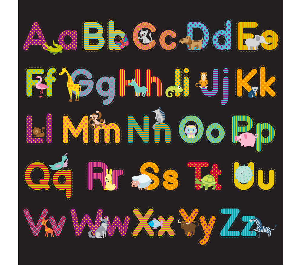 Buy english alphabets Alphabets and numbers wall sticker paper poster ...
