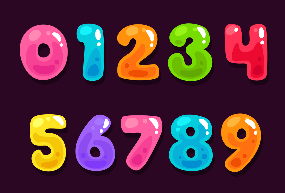 Buy bubble numbers Alphabets and numbers wall sticker paper poster ...
