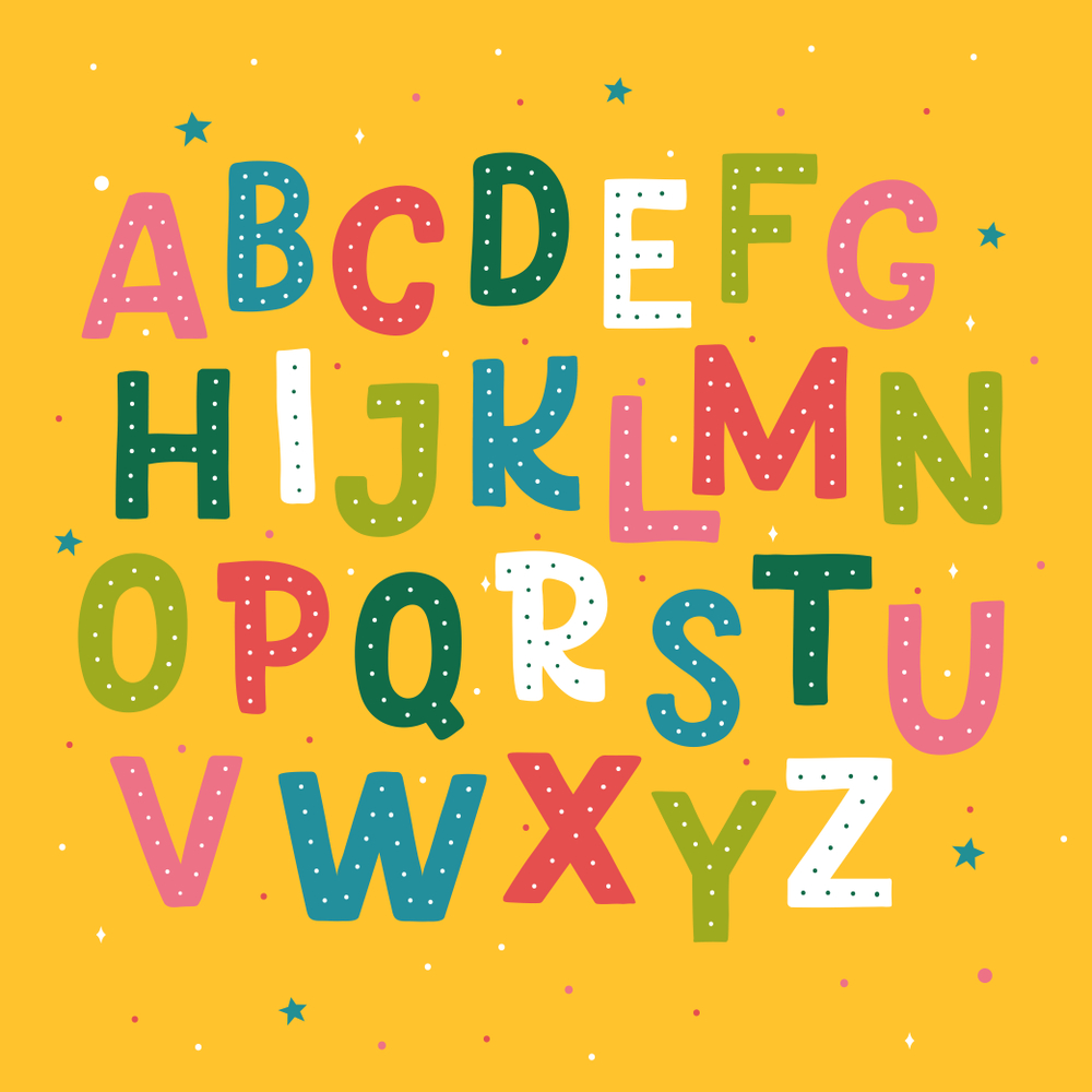 Buy english alphabets Alphabets and numbers wall sticker paper poster ...