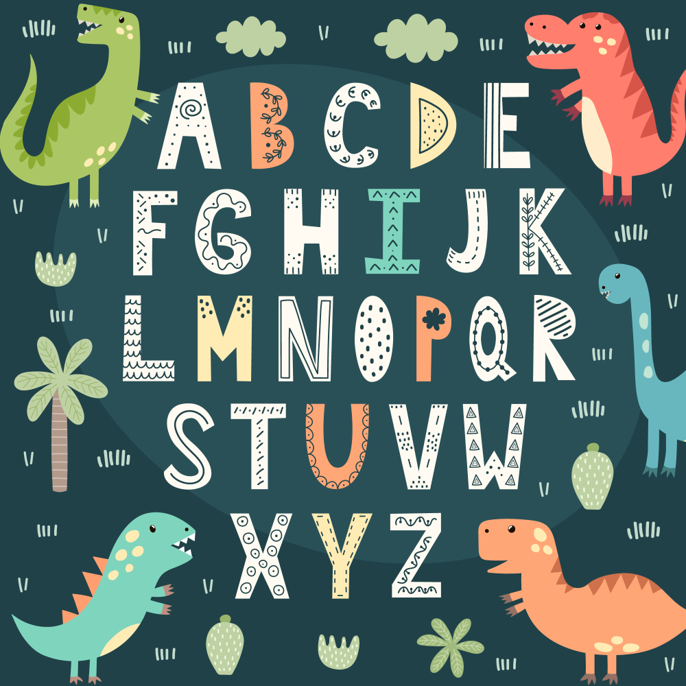Buy english alphabets Alphabets and numbers wall sticker paper poster ...